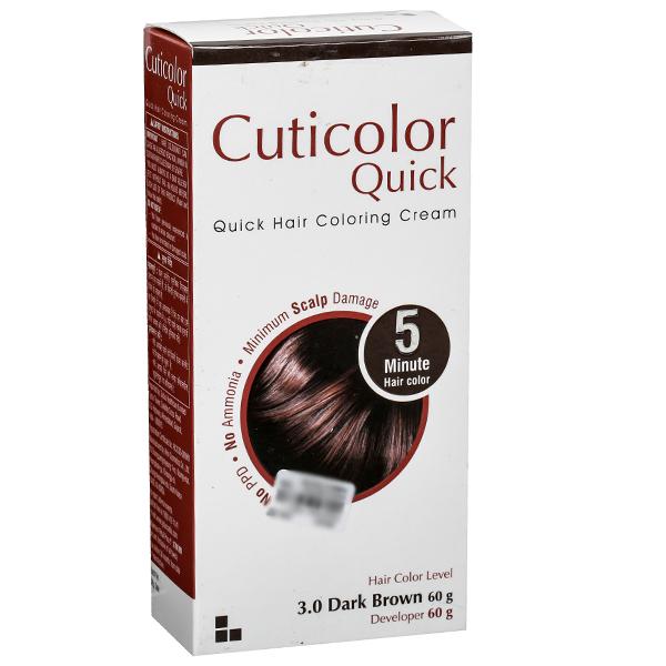 Buy Cuticolor Quick 3.0 Dark Brown -5 Minute Hair Color (120 g) Online ...