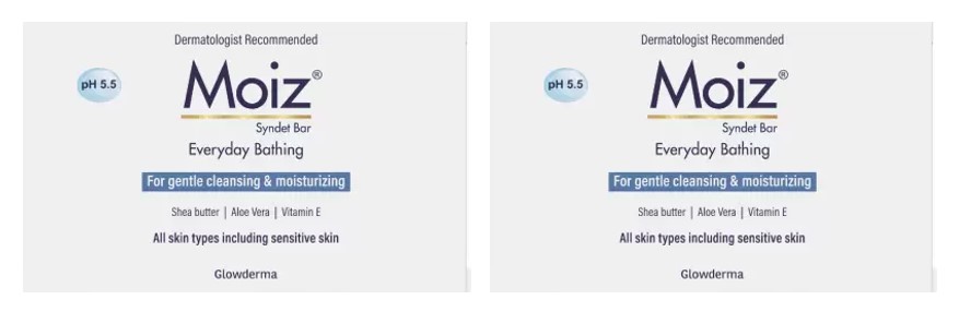 Buy MOIZ moisturizing syndet bar pack of 2 Online - HealthurWealth