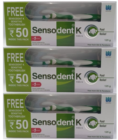Buy Sensodent-K Medicated Dental Cream 120gm Pack Of 3 Online ...